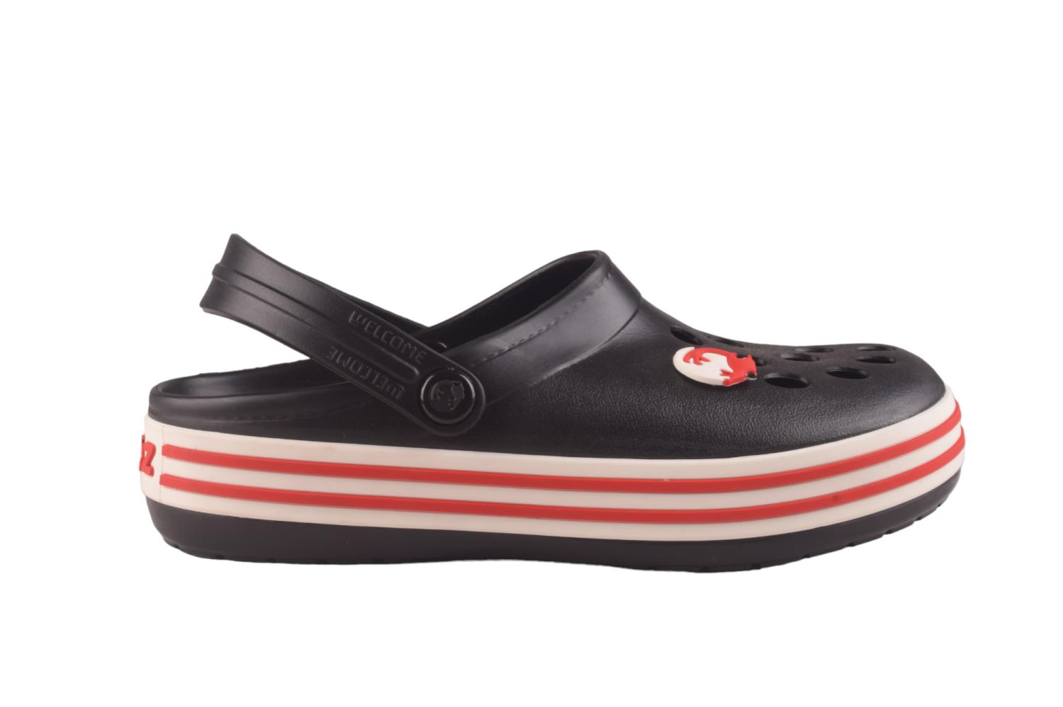 Welcome NERO/RED CLOGS ::PARMAR BOOT HOUSE | Buy Footwear and ...